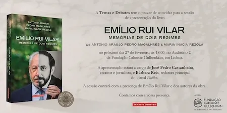 Apresentação do livro “Emílio Rui Vilar – Memórias de Dois Regimes ...